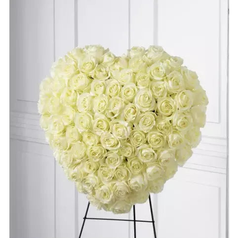 Funeral Remembrance Rose Heart Wreath – Vitae Roses